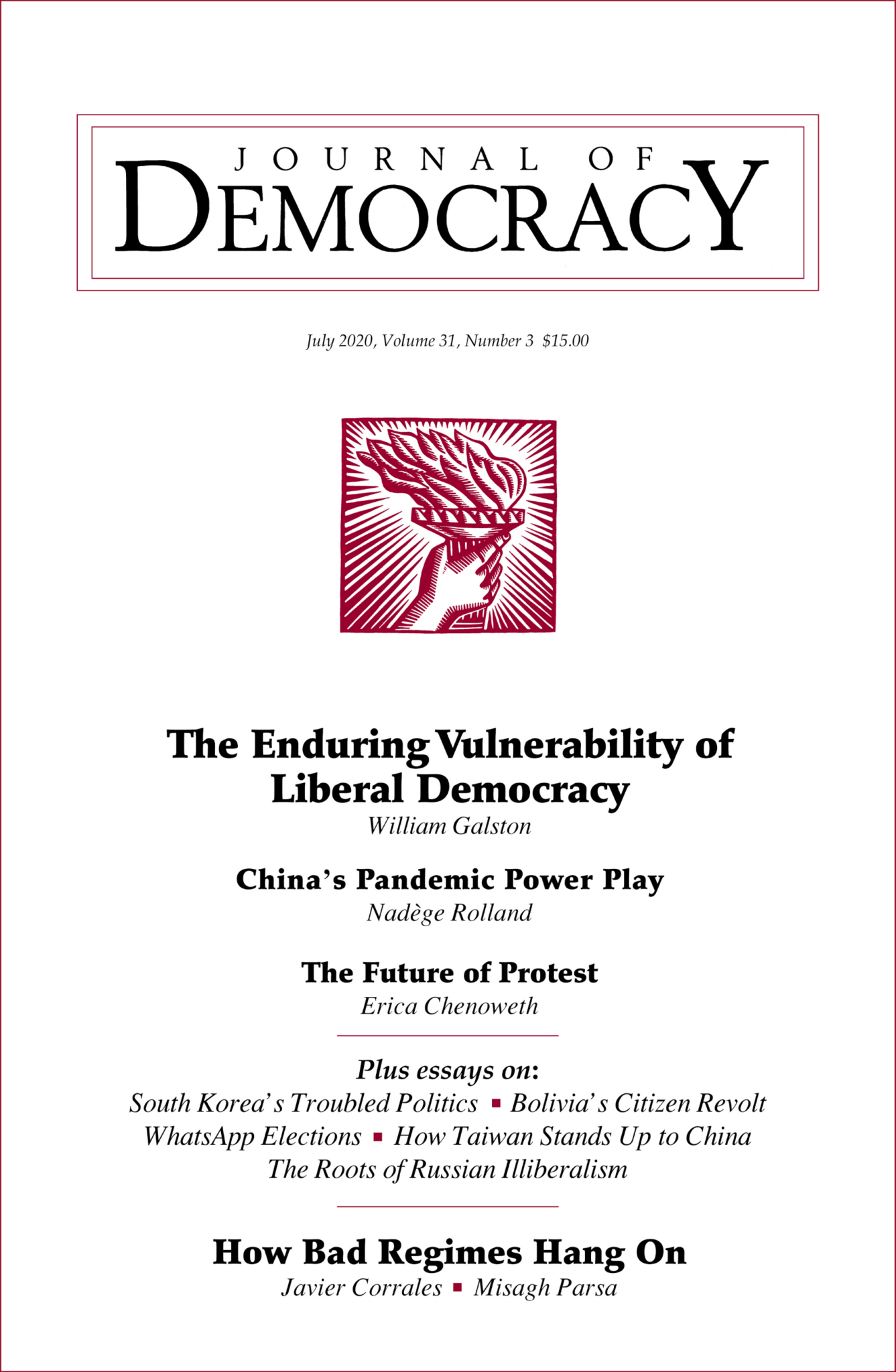 Journal of Democracy July 2020 Issue - NATIONAL ENDOWMENT FOR DEMOCRACY