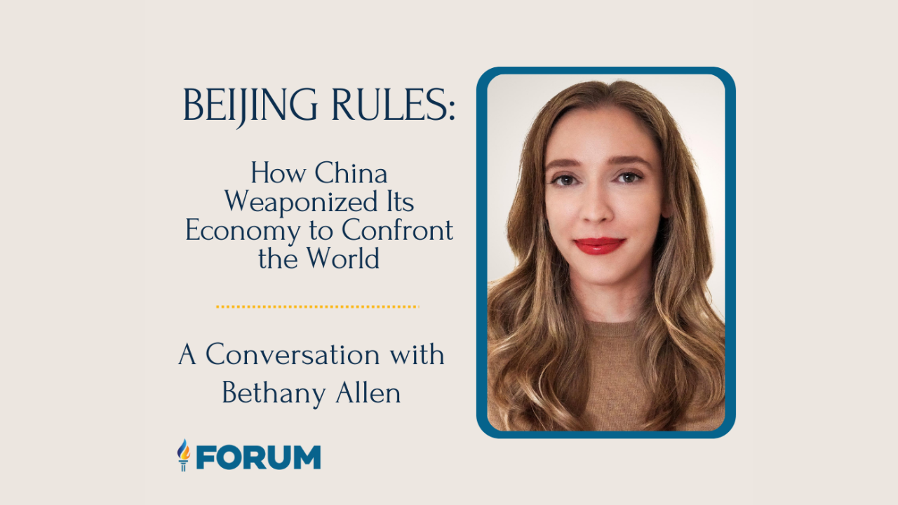 “Beijing Rules” with Bethany Allen - NATIONAL ENDOWMENT FOR DEMOCRACY